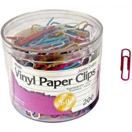 CLi Paper Clip Jumbo (Coloured) 1 14/16 in (48mm) 85050 ea-tub/200