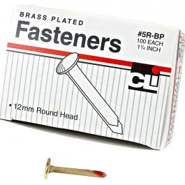 CLi Paper Fastener Brass Plated Tong 1 1/4 5R-BP