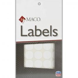 Maco Label Color Coding 3/4 in Diameter White MR1212