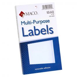 Maco Label 4 in x 2 in White MS-6432