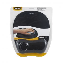 Fellowes Memory Foam Mouse Pad with Wrist Rest Black 9176501
