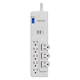 Forza Surge Protector 8 Outlet 2 USB 1 USB-C 6ft 821RUSBCW