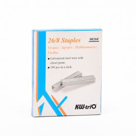 KW-triO Staples 26/8 (20-40pgs) 0268 ea-bx/1000