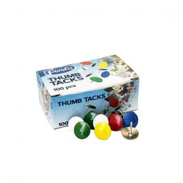 Forofis Thumb Tack (Drawing Pins) Assorted Colours 91363